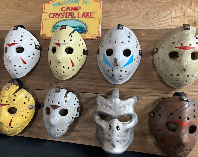 Friday the 13th Jason Voorhees 10 Mini Masks Display - Etsy