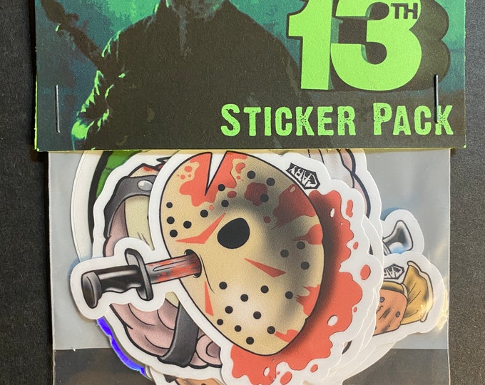 Friday the 13th Jason Voorhees Vinyl Sticker Pack Mask - Etsy