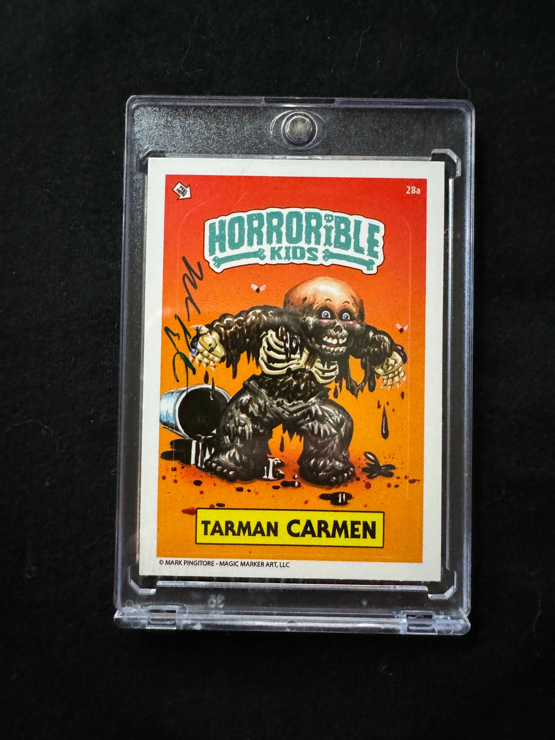 Horrorible Kids Card Signed by Mark Pingitore Tarman Carman GPK Garbage ...