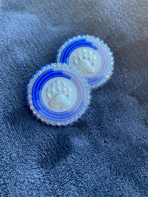 Native American Sapphire Bear Paw Earrings - Etsy