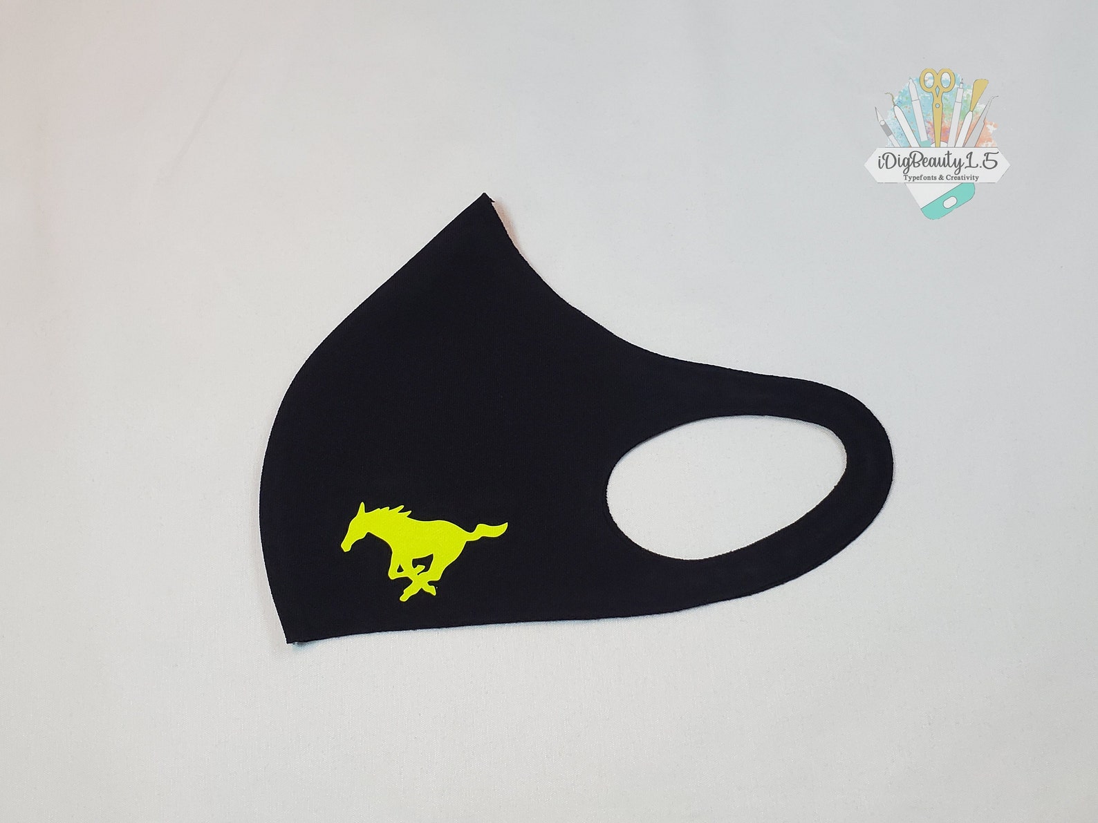 Mustang Face Mask Mustang Pony Customized - Etsy