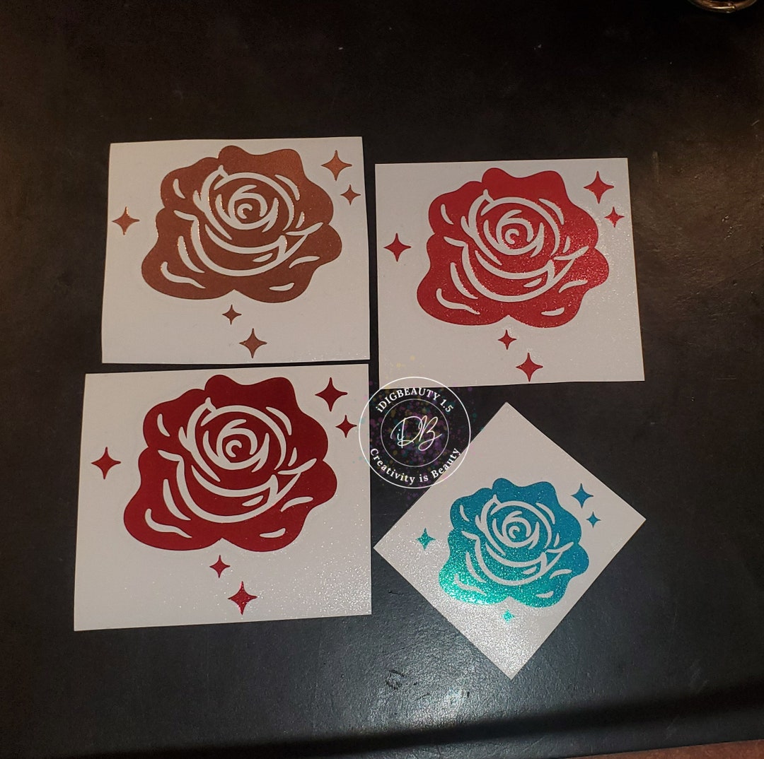 Rose Decal | Sparkles | Roses & Sparkles | CUSTOM SIZES - Etsy