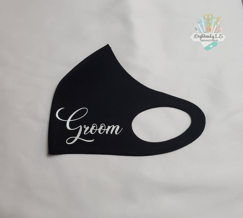 Groom Face Mask | GROOM | Wedding Mask - Etsy