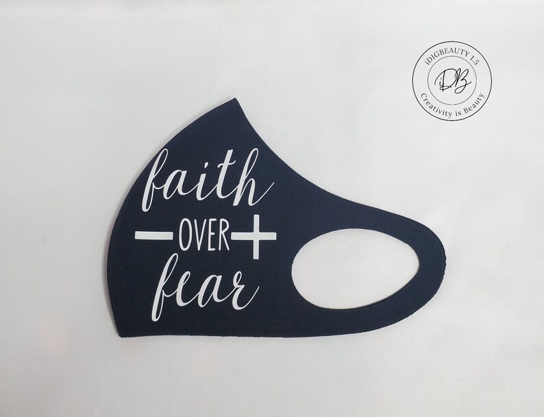 Faith Over Fear Face Mask Cross Faith Christian - Etsy