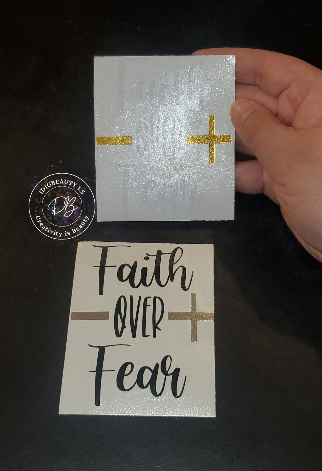 Faith Over Fear Decal | Cross | Christian | CUSTOM SIZES - Etsy