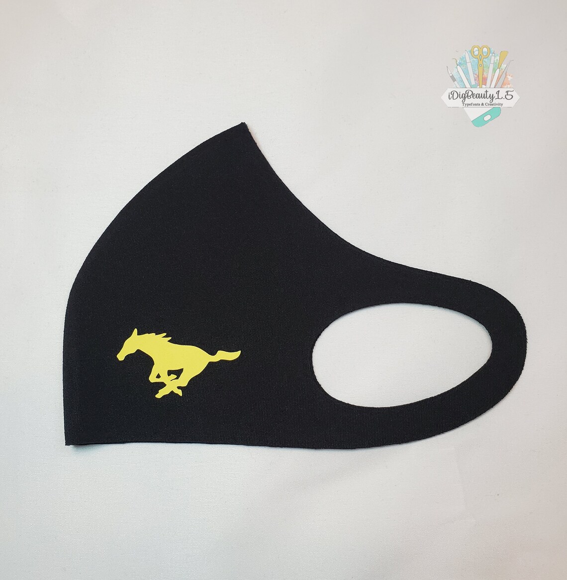 Mustang Face Mask | Mustang | Pony | Customized - Etsy