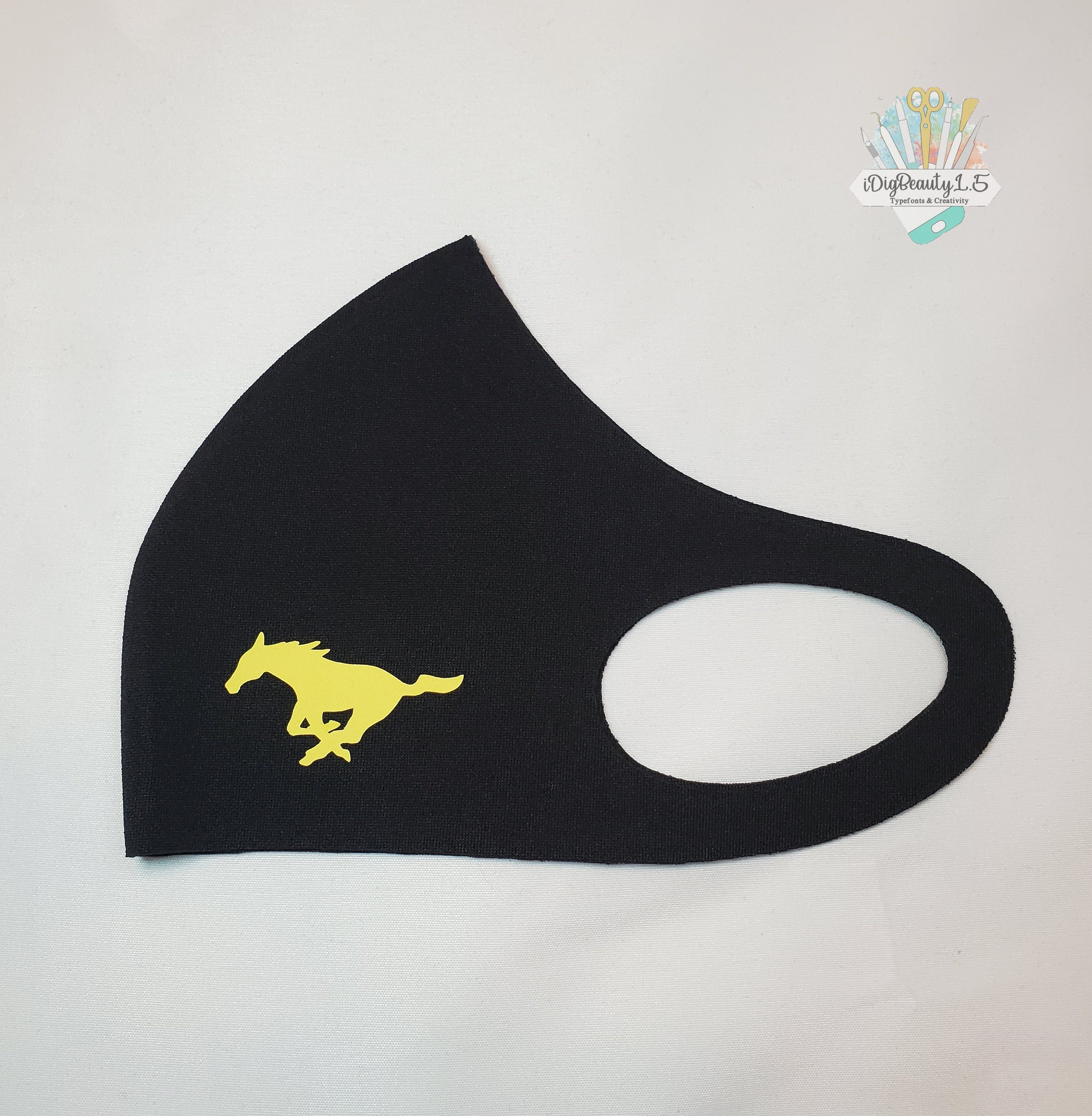 Mustang Face Mask | Mustang | Pony | Customized - Etsy