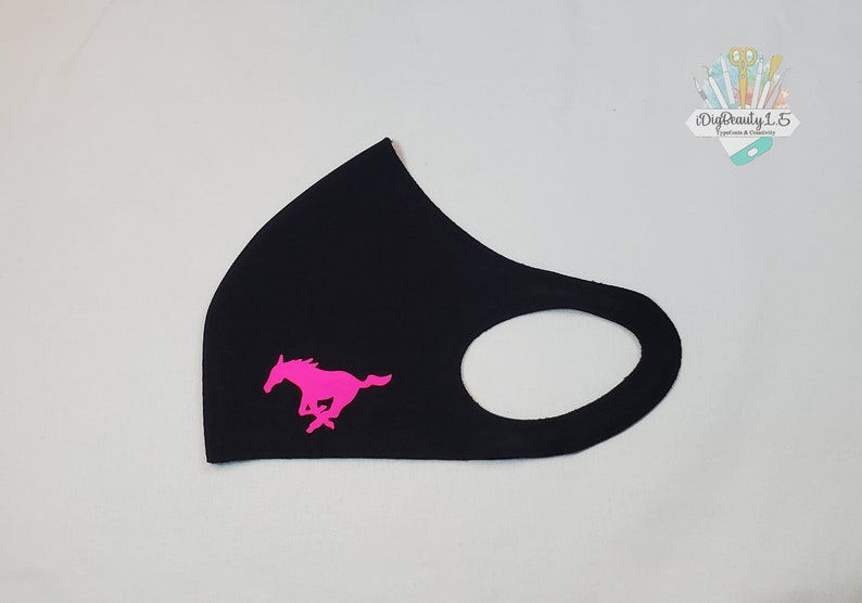 Mustang Face Mask Mustang Pony Customized - Etsy