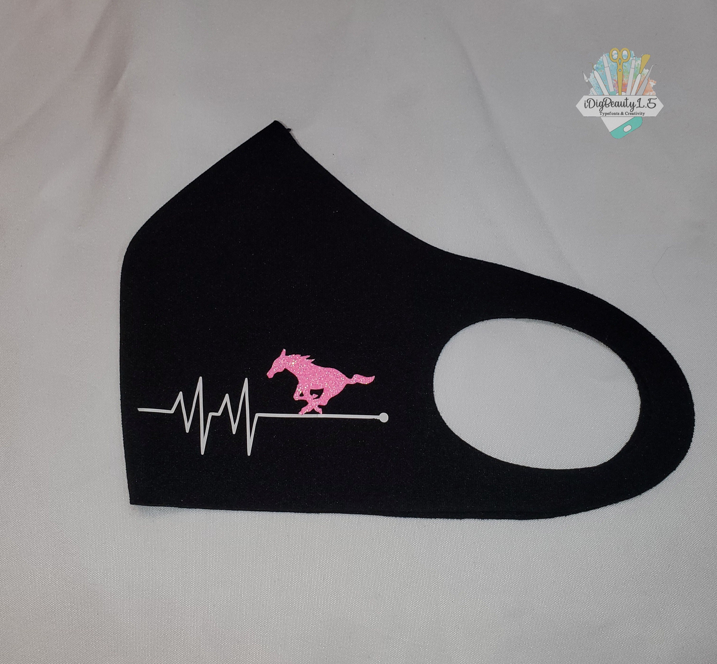 Mustang Pulse Face Mask Mustang Pony Customized | Etsy