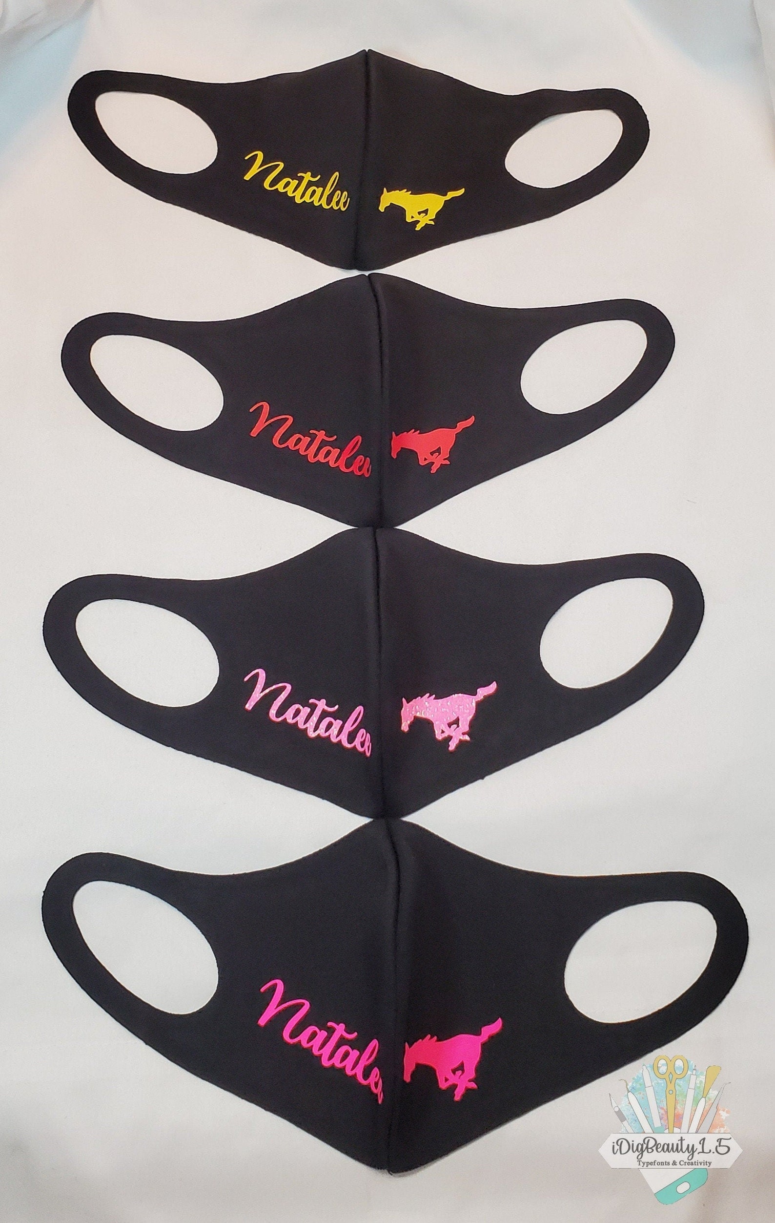 Mustang Face Mask Mustang Pony Customized - Etsy