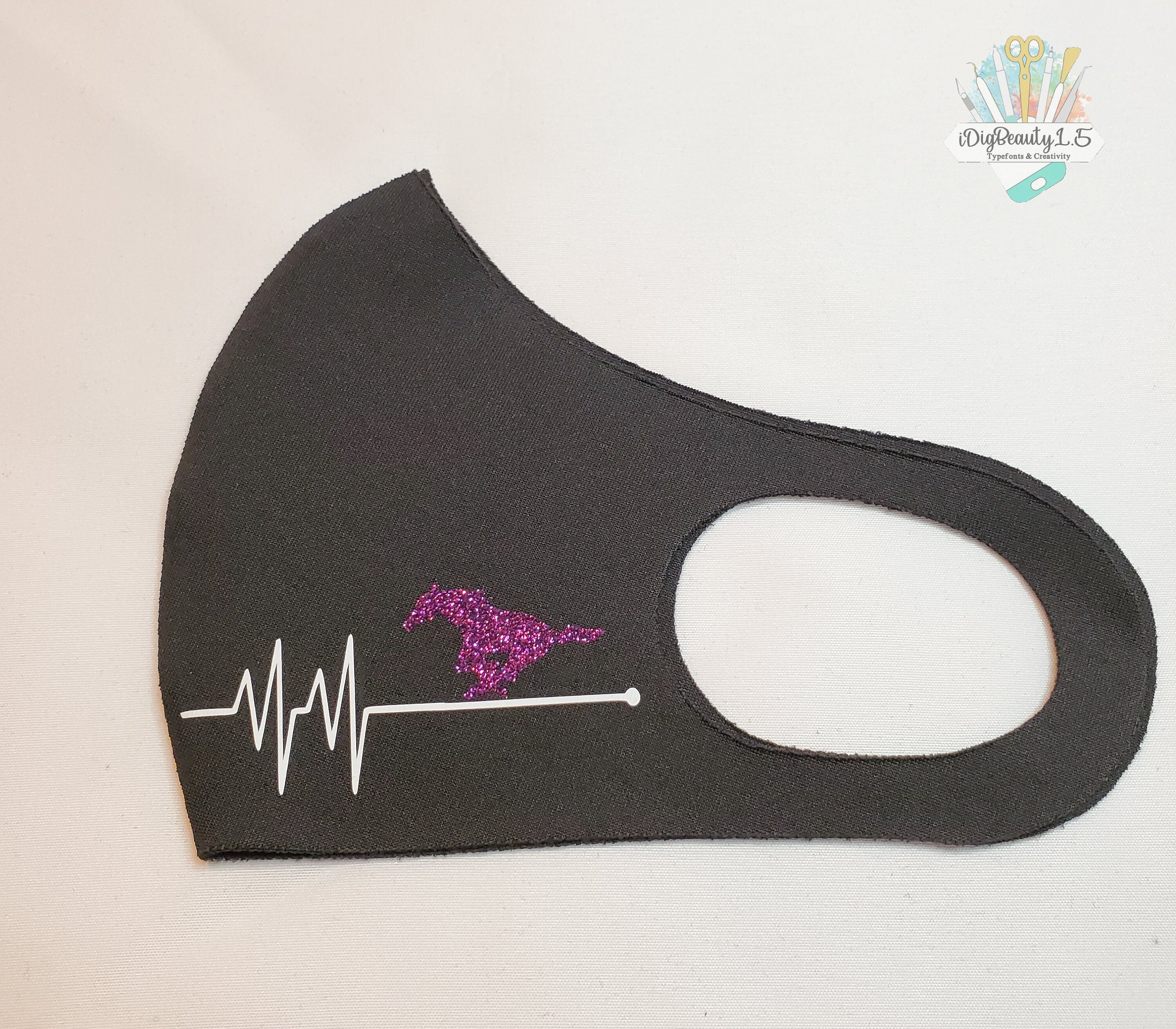 Mustang Pulse Face Mask Mustang Pony Customized | Etsy
