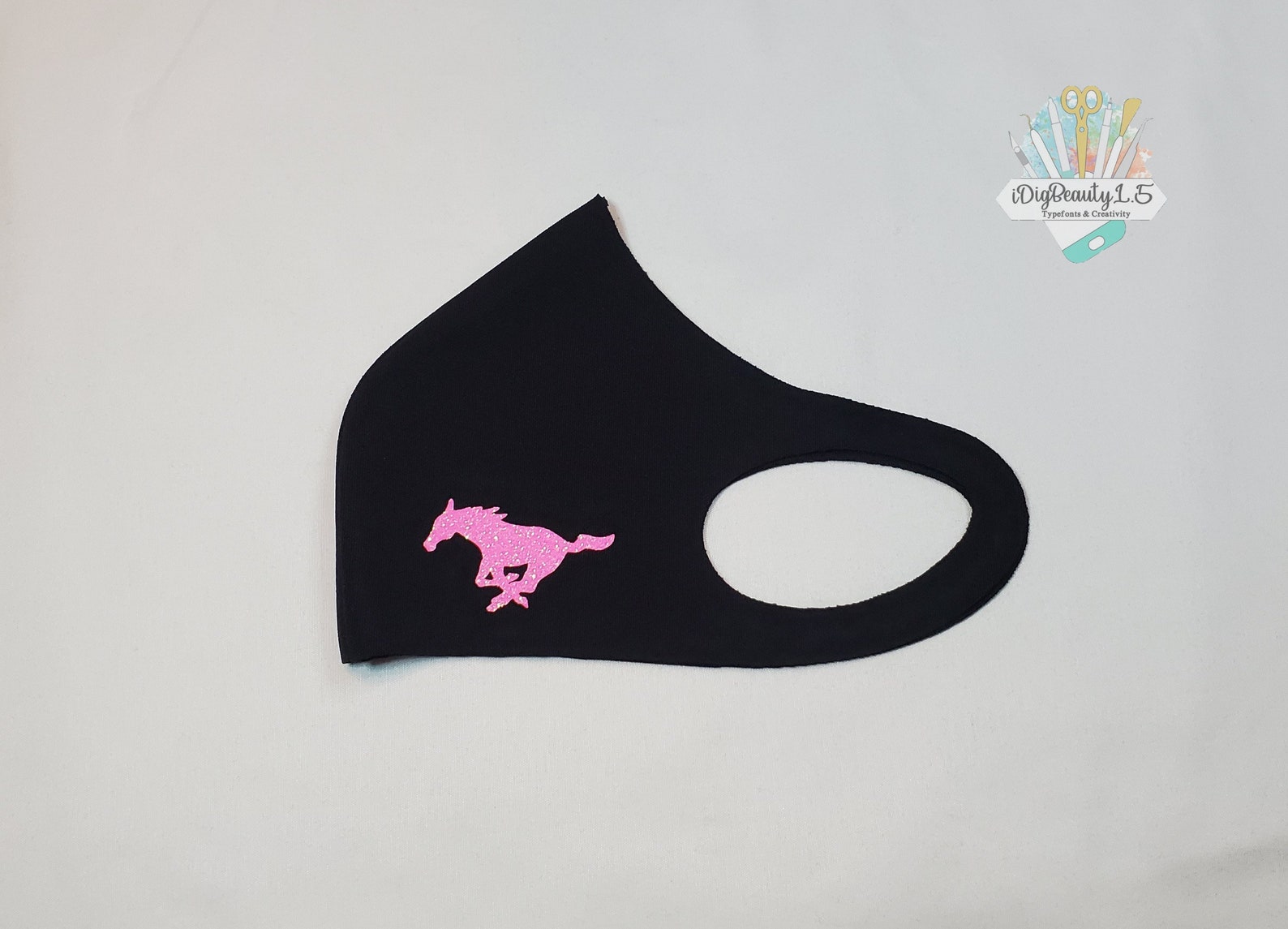 Mustang Face Mask Mustang Pony Customized - Etsy