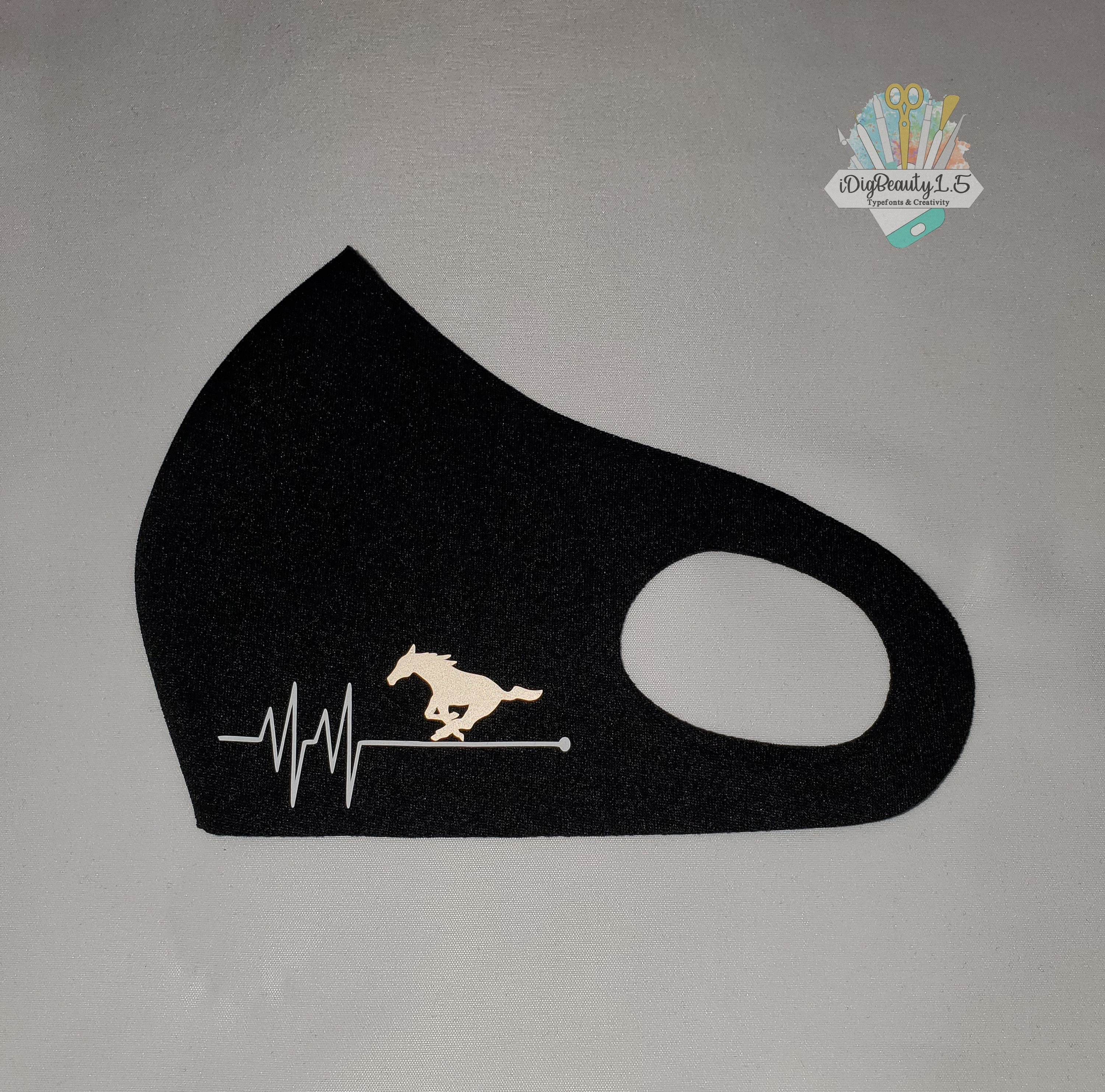 Mustang Pulse Face Mask Mustang Pony Customized | Etsy