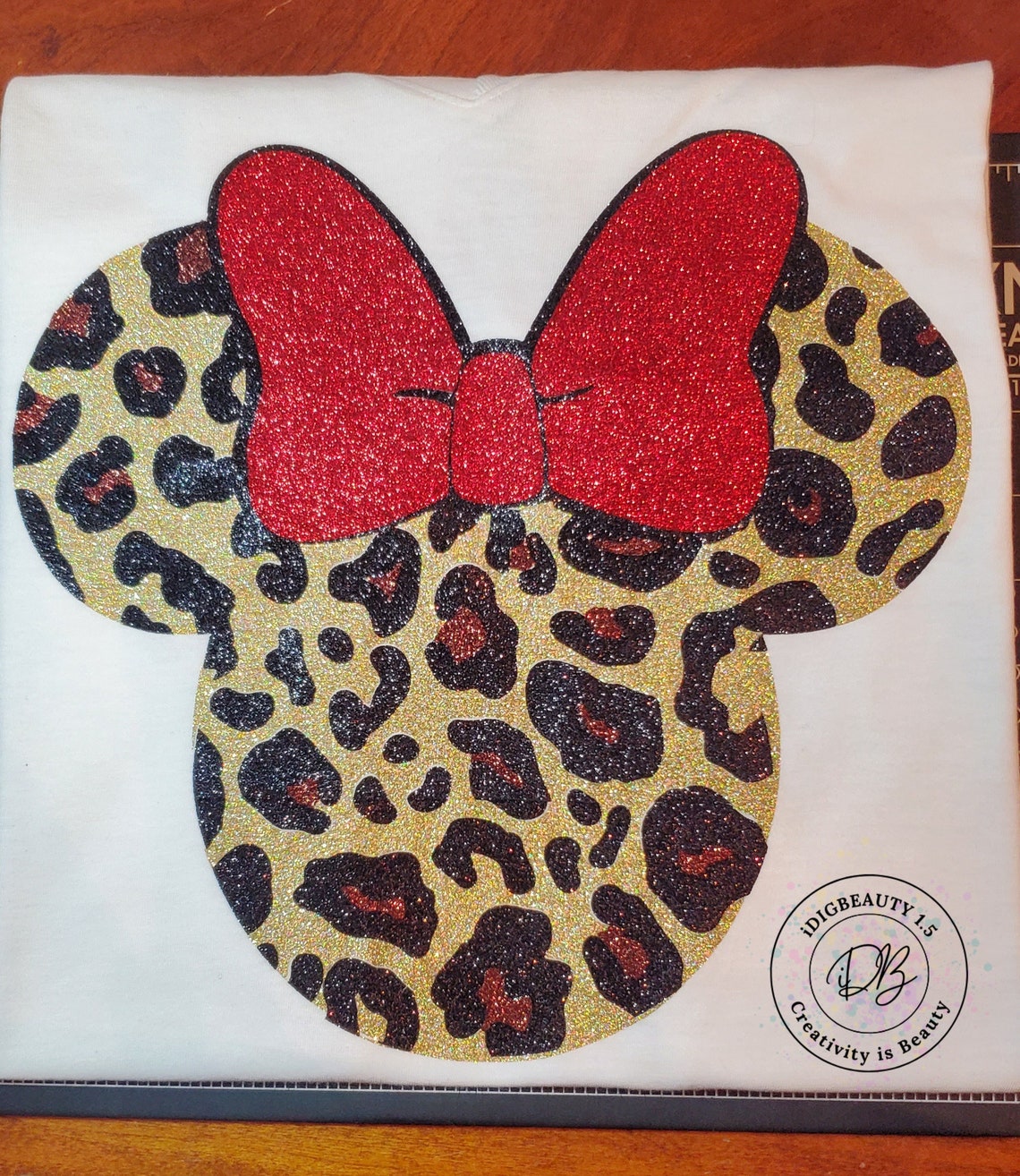 Leopard Print Minnie With Bow T-shirt Safari Minnie Bow - Etsy