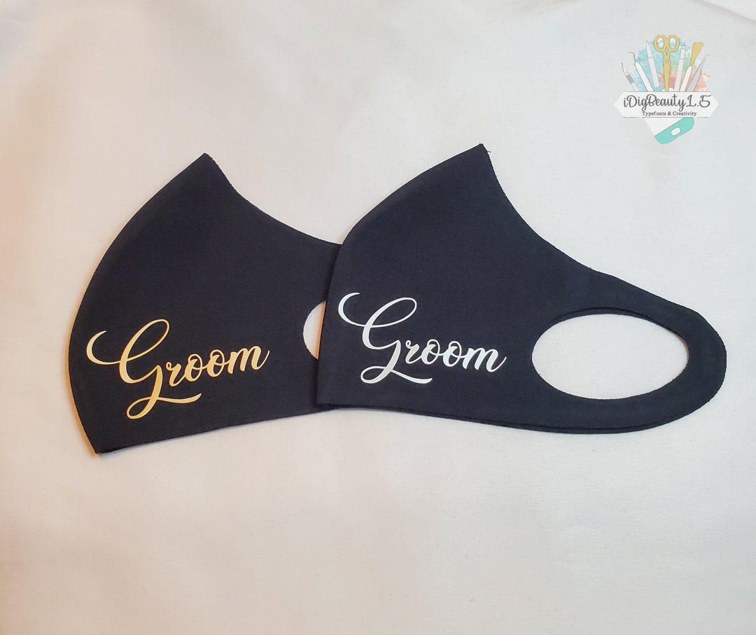 Groom Face Mask | GROOM | Wedding Mask - Etsy