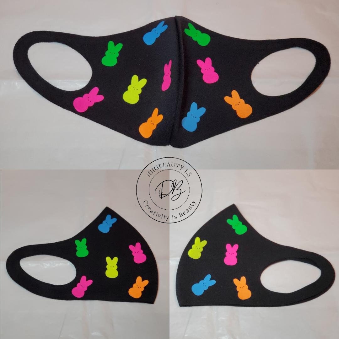 Peeps Face Mask Glitter Peeps Peeps Easter Inspired | Etsy