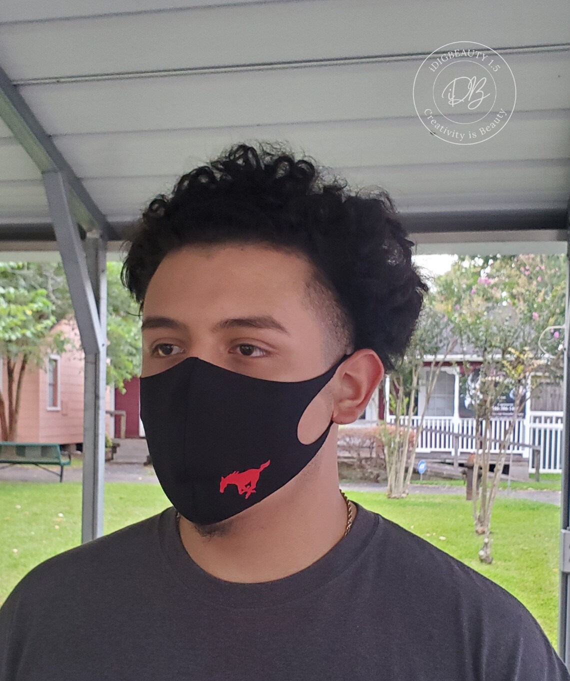 Mustang Face Mask Mustang Pony Customized - Etsy