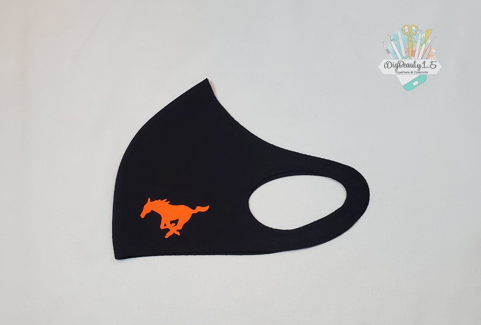 Mustang Face Mask Mustang Pony Customized - Etsy