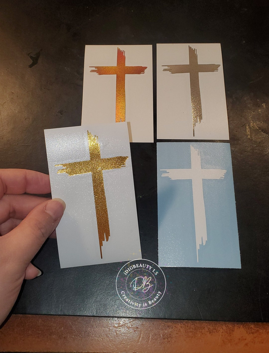 Cross Decal | Distressed Cross | Christian | CUSTOM SIZES - Etsy