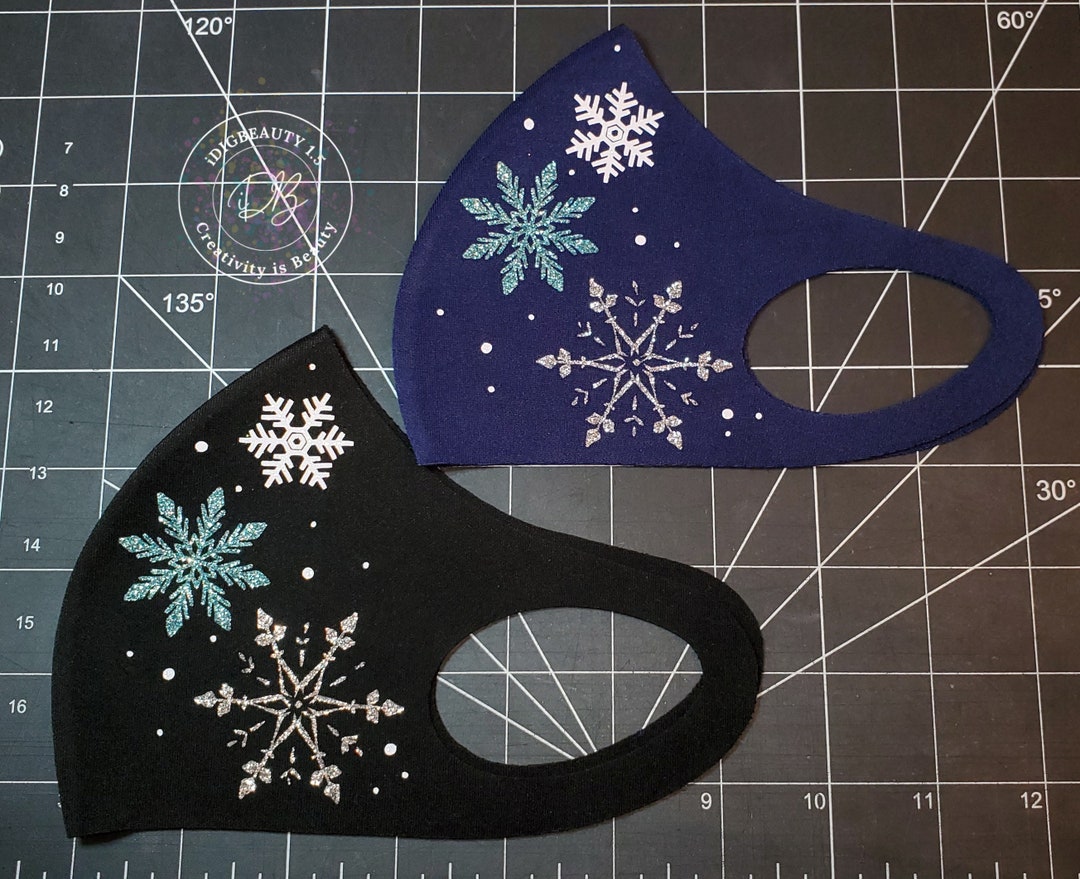 Snowflakes & Snow Face Mask | Holiday Design | Holiday Themed | Glitzy ...