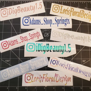 Custom IG Vinyl Decal Stickers | Personalized IG Vinyl Decal | IG ...