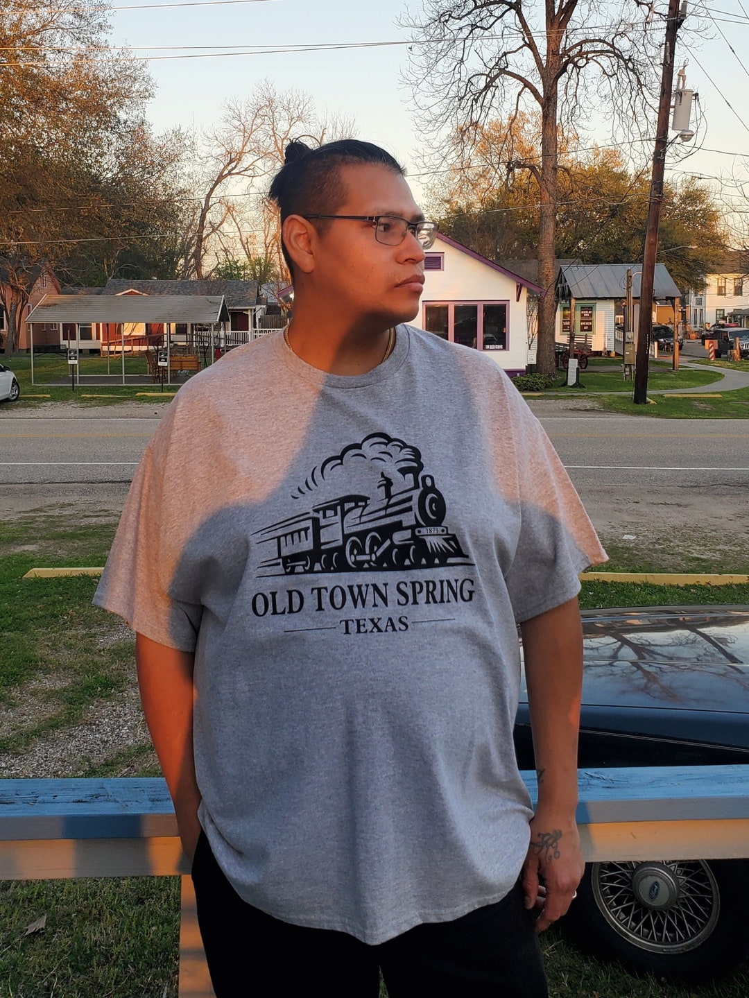 Old Town Spring Texas Graphic T-shirt | Train | Small Town | Texas - Etsy