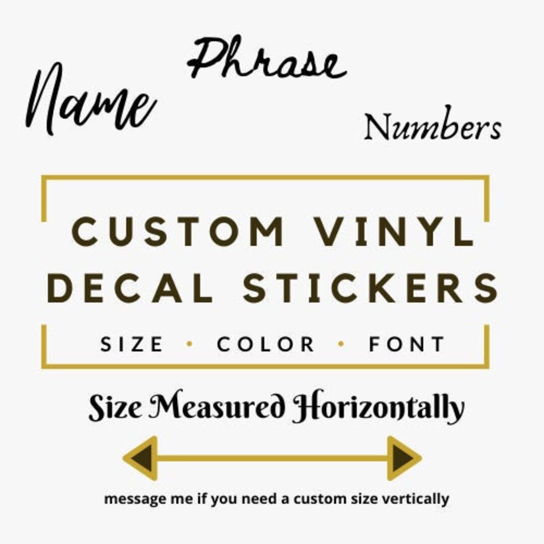 Custom Vinyl Decal Stickers | Personalized Vinyl Decal | Custom Name ...