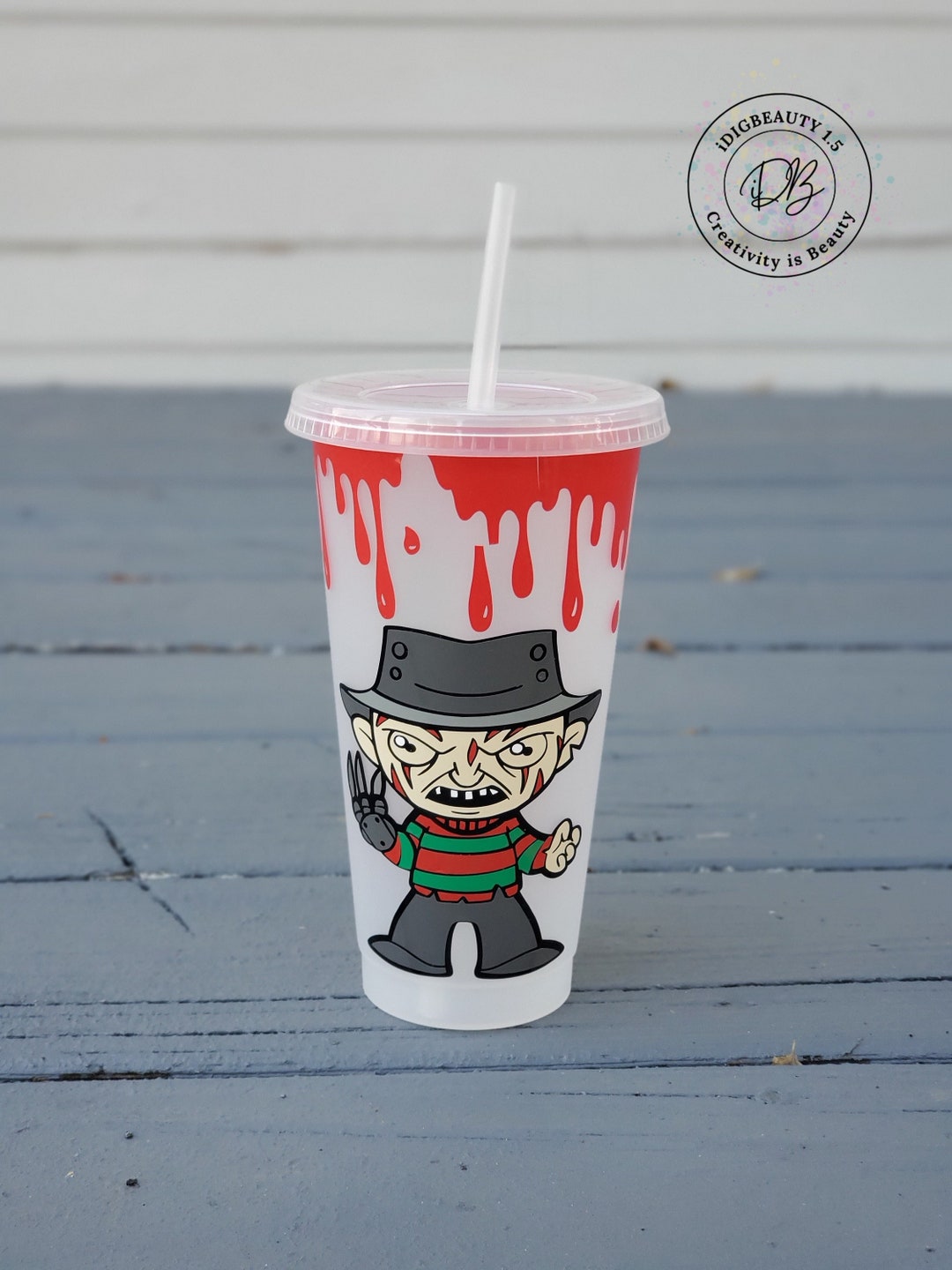 Halloween Horror Reusable Cold Cup | Character | Krueger | Spooky ...