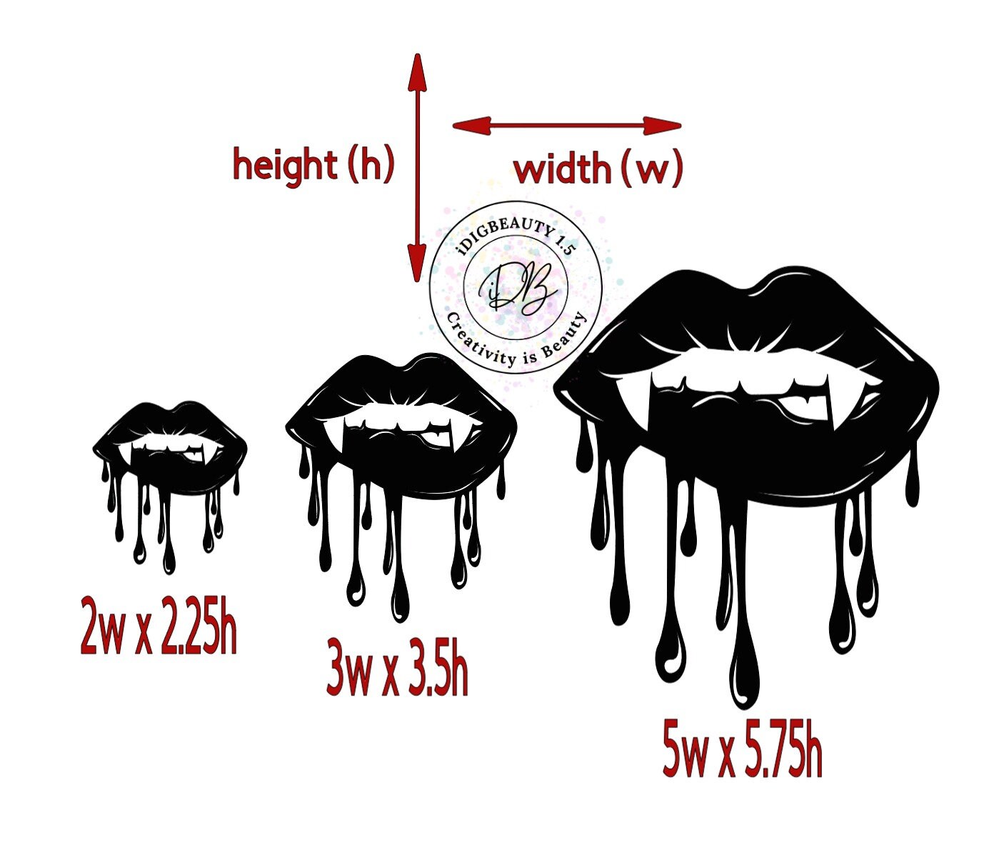 Vamp Lips Drip Decal Drips Vampire Lips Fangs CUSTOM - Etsy