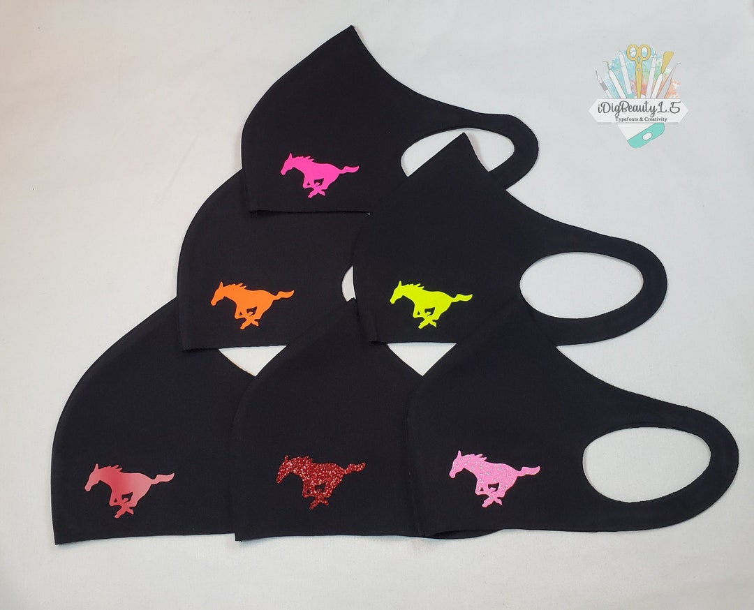 Mustang Face Mask | Mustang | Pony | Customized - Etsy