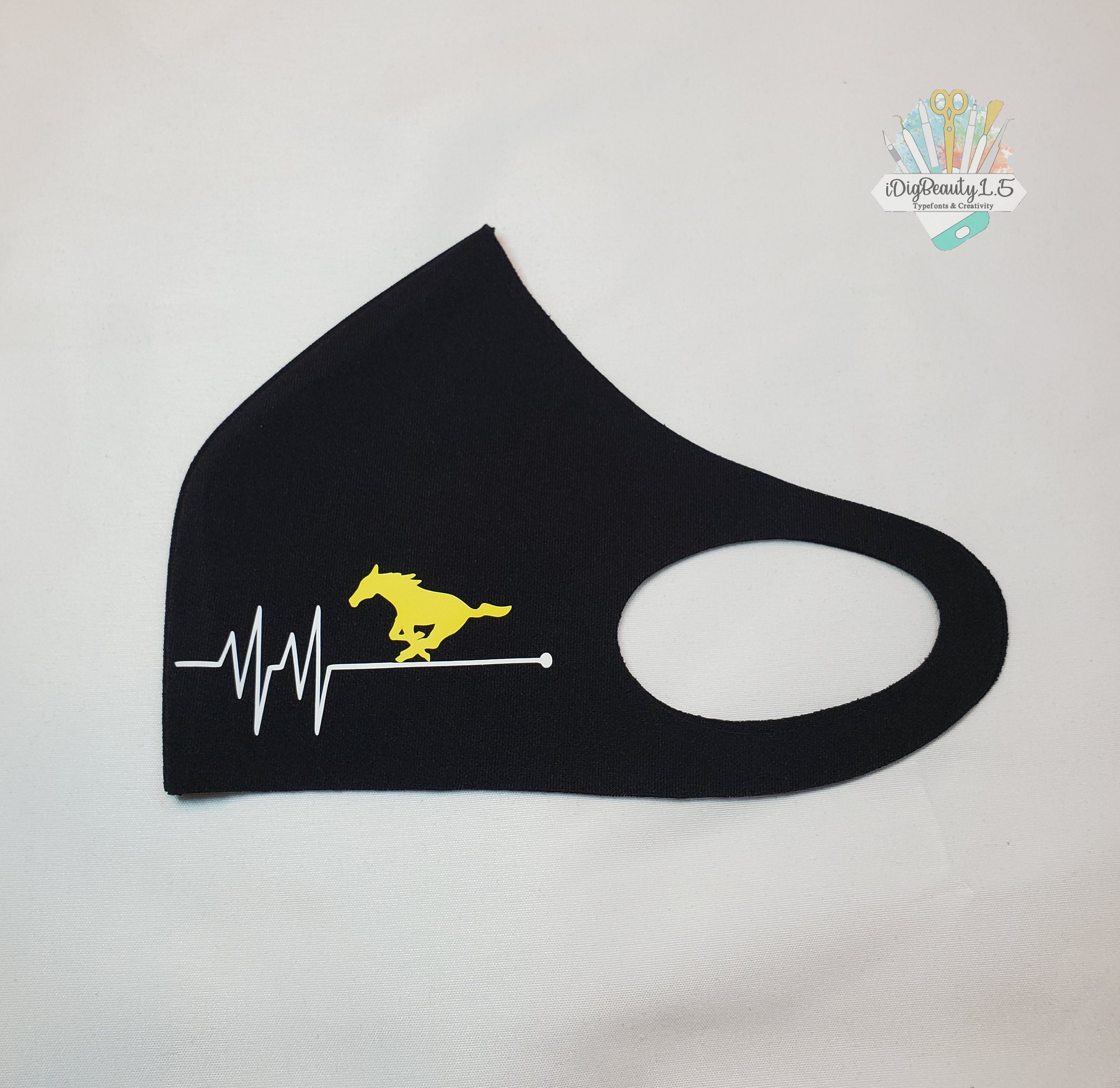 Mustang Pulse Face Mask Mustang Pony Customized | Etsy