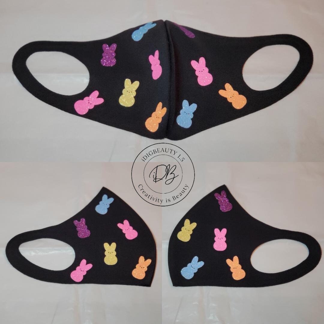 Peeps Face Mask | Glitter Peeps | Peeps | Easter Inspired | Easter Mask ...