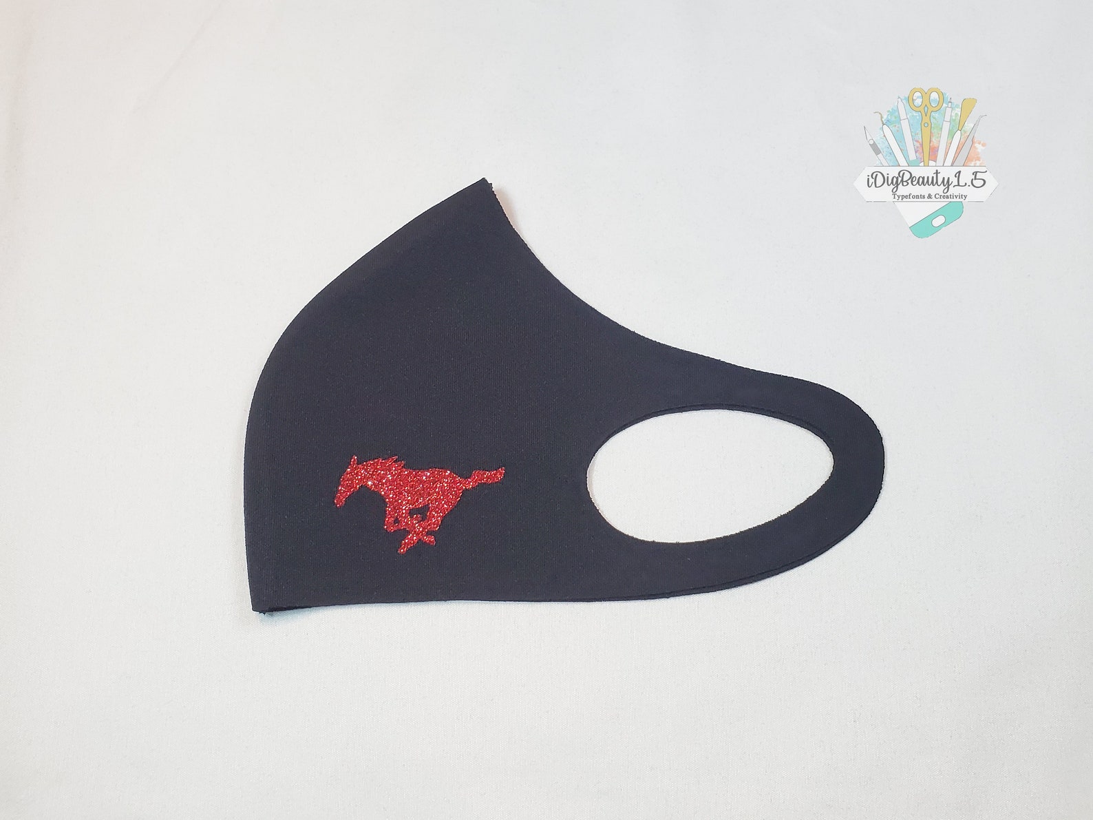 Mustang Face Mask Mustang Pony Customized - Etsy