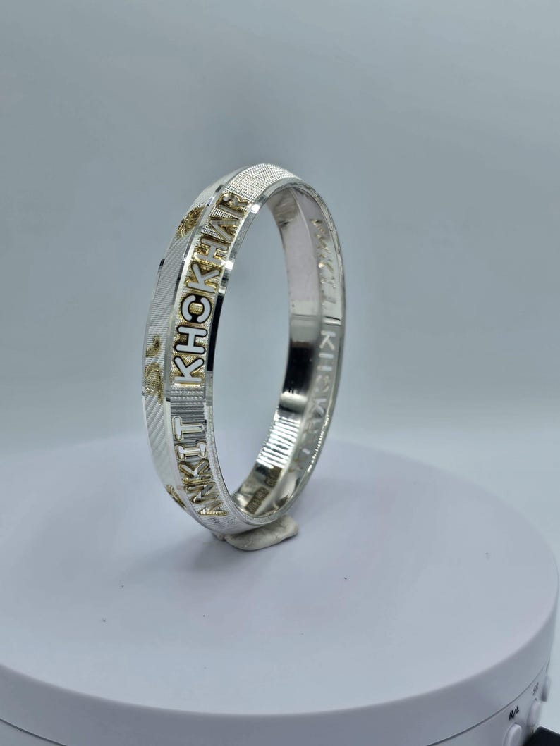 925 Silver Punjabi Kada | Men's Sikh Bracelet | Non-adjustable Sterling ...