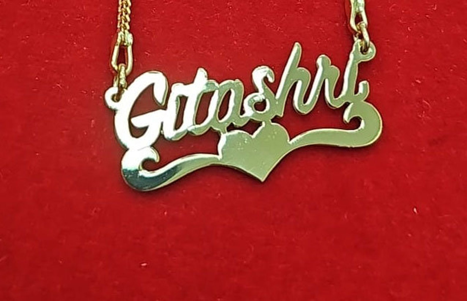 Customized 22kt Gold Name Plate Gold Personalized Custom Handmade Name ...