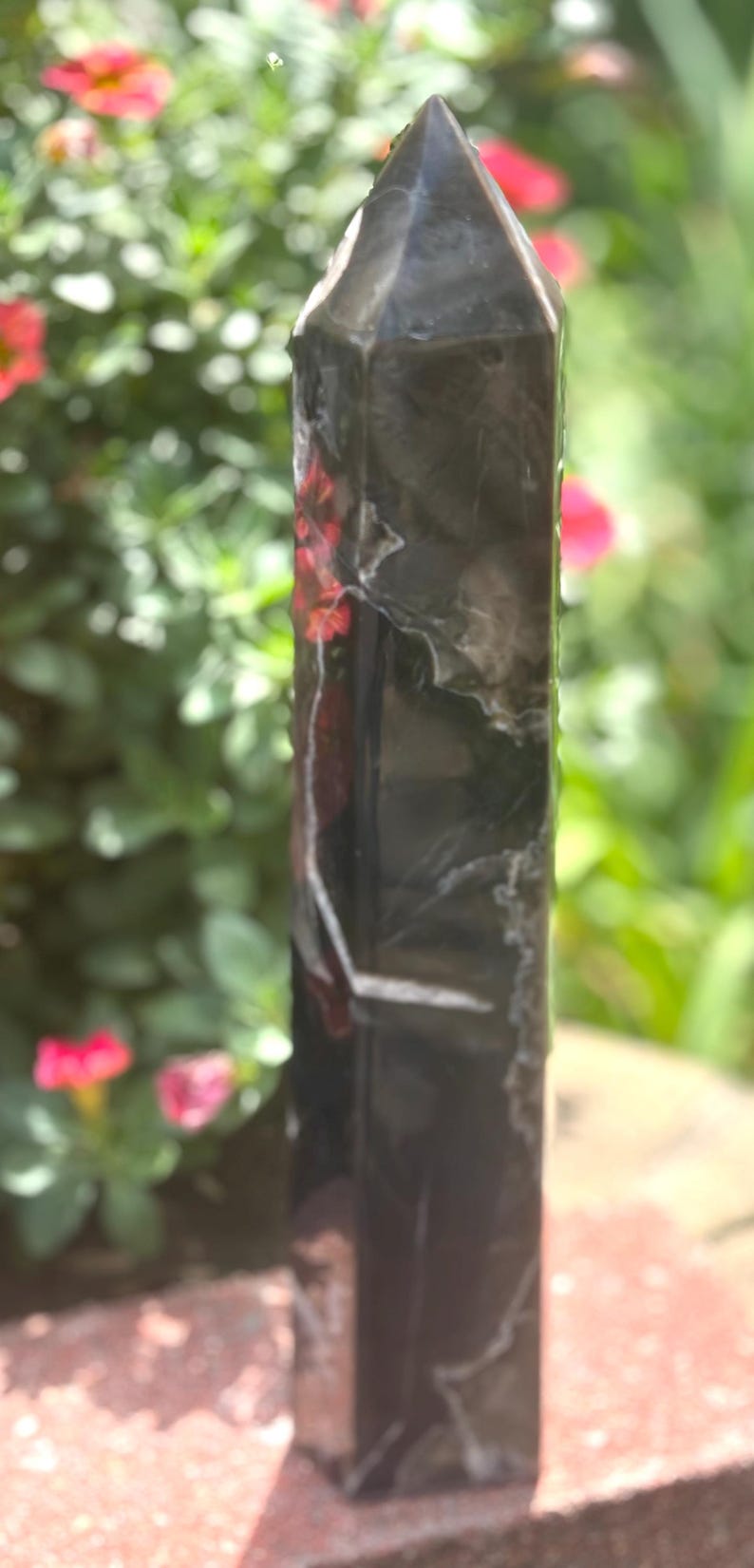 Volcano Agate UV Tower 10.75” | Emotional Release, Healing, Balance ...