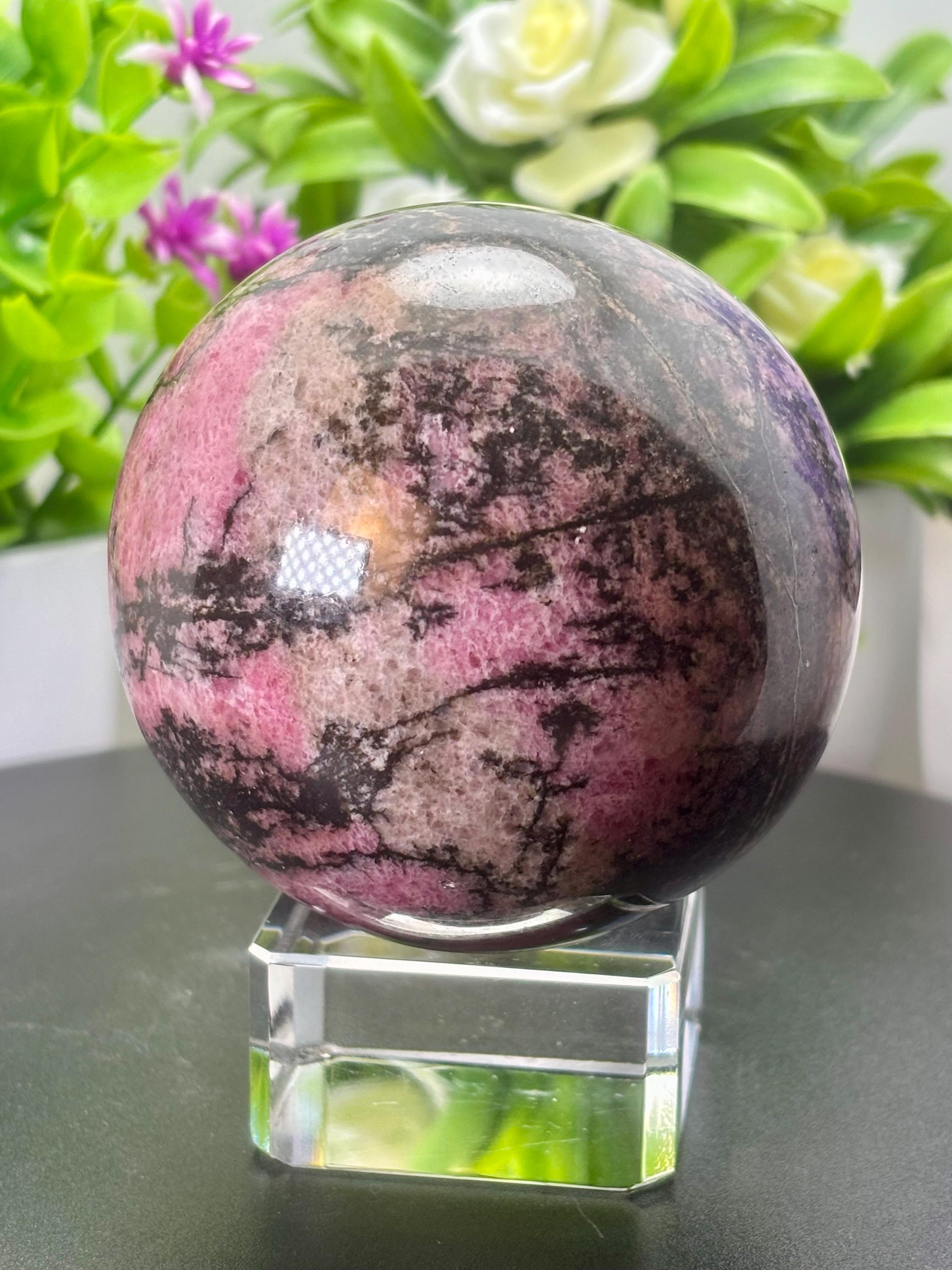 Rhodonite Sphere | 1lb 5.3oz (604g) | 2.7”(69mm) - Etsy
