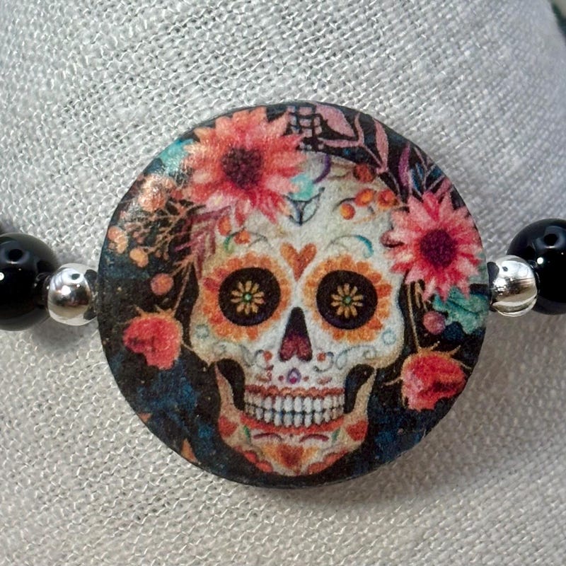 Sugar Skull Bracelet - Etsy