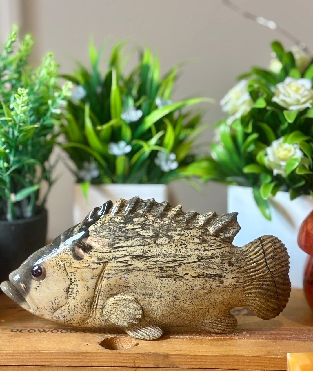 Picture Jasper Fish Carving - Etsy
