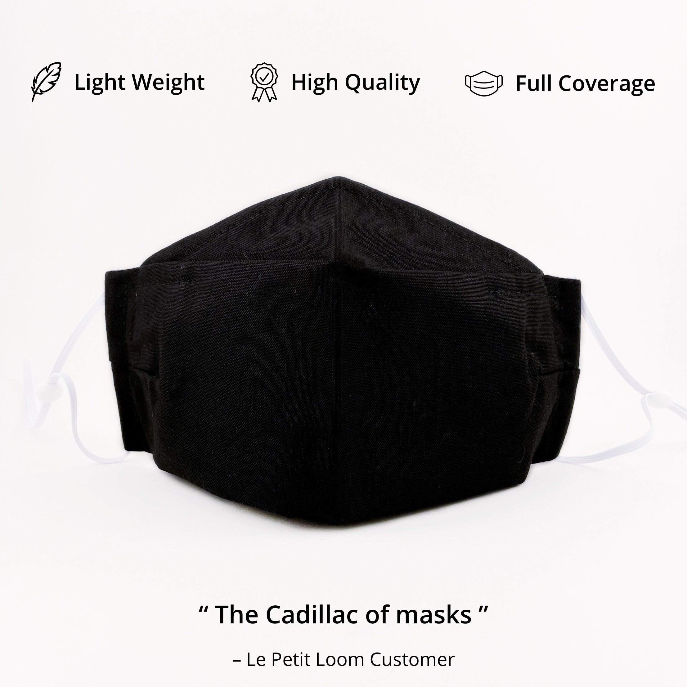 Black 3D Origami Face Mask Won't Fog Glasses 3-layers - Etsy