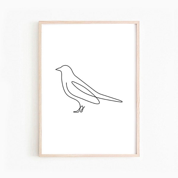 Line Drawing Birds - Etsy
