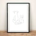 One Line Drawing | Labrador and French Bulldog Wall Art | 2 Dogs ...