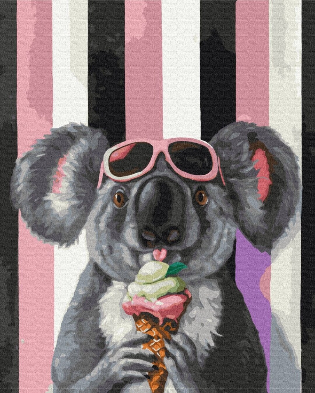Cute Koala Paint by Number Kit, Funny Animals Paint Kit DIY - Etsy