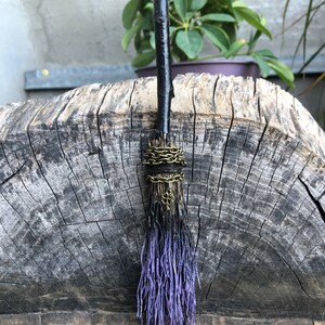 Purple Black Witches Broom 20 Cm, Wicca, Pagan, Altar, Handmade - Etsy