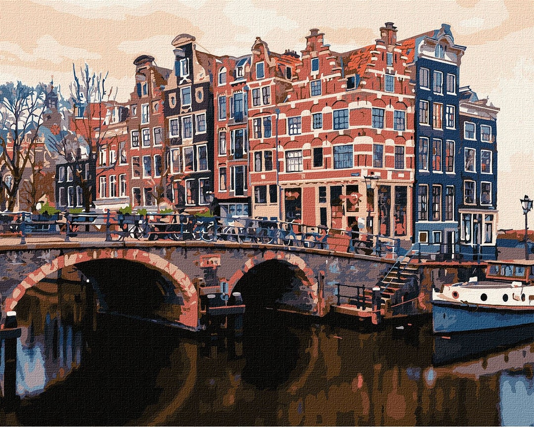 Amsterdam Paint by Number Kit Diy Painting Kit Painting on Canvas Wall ...