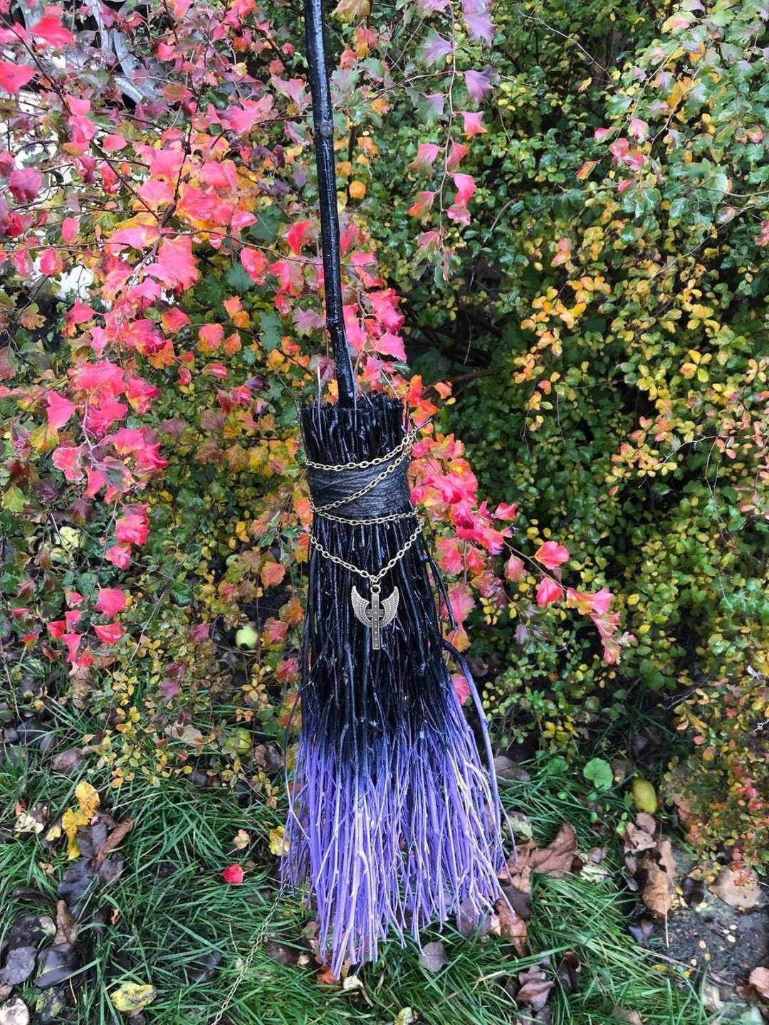 Purple Birch Broom, Besom, Birch Broom, Natural Witch Broom, Wizard ...