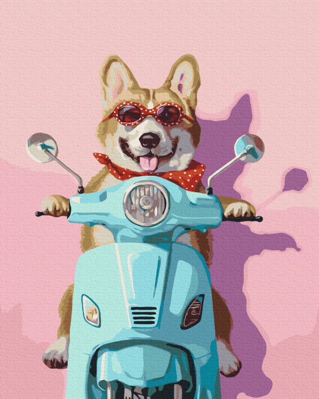 Funny Corgi Paint by Number Puppy Kit for Adults Animals Diy Painting ...