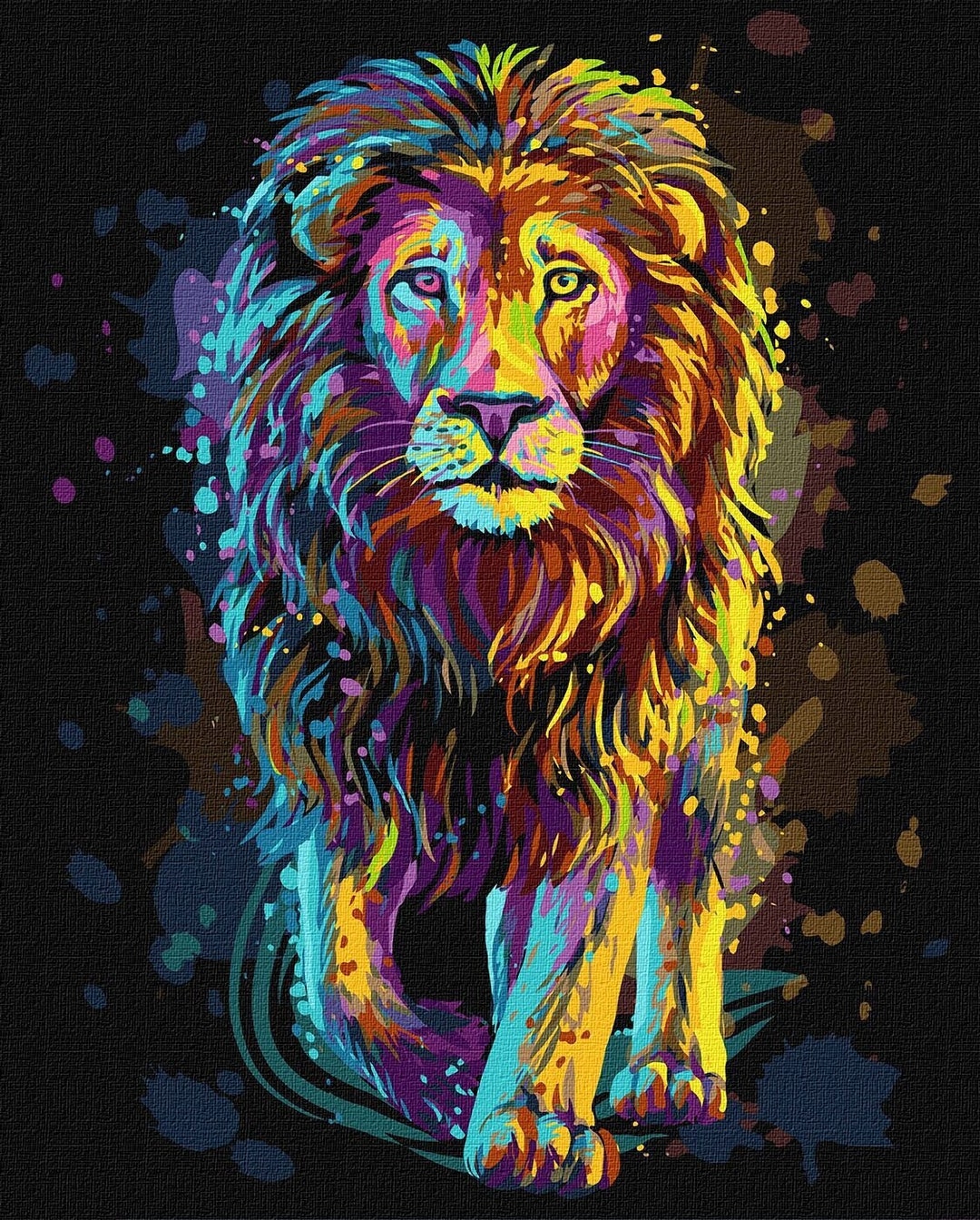 Lion Paint by Number Kit DIY - Etsy