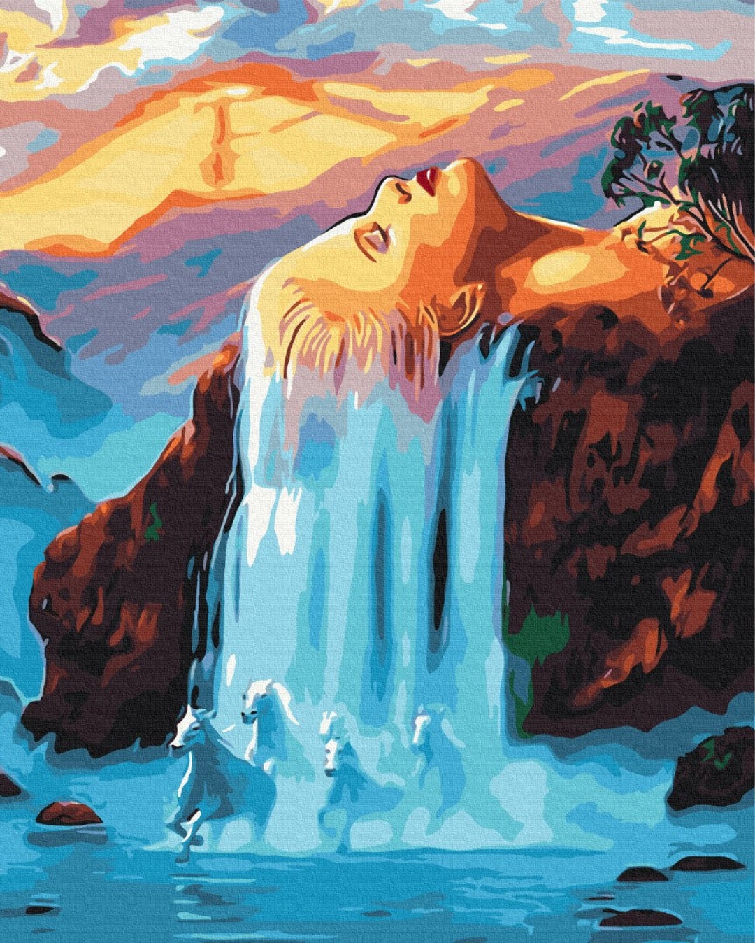 Waterfall Paint by Number Kit for Adults Girl Art Diy Painting Kit ...