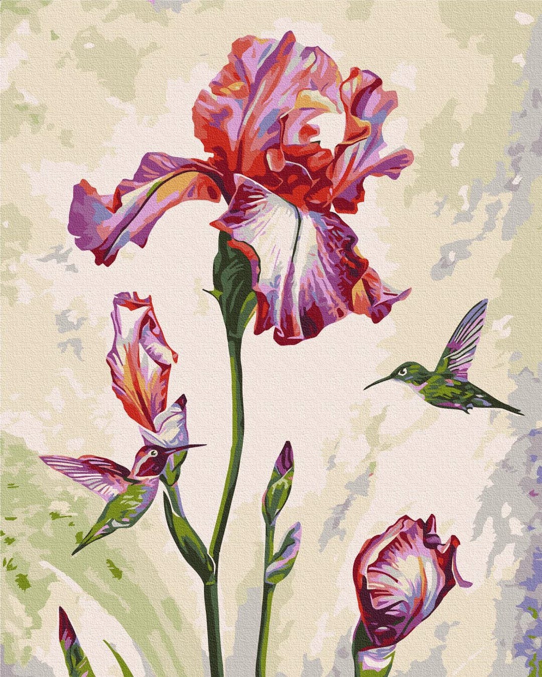 Irises Paint by Numbers Kit DIY | Flowers Paint Kit | Handmaid Gift - Etsy